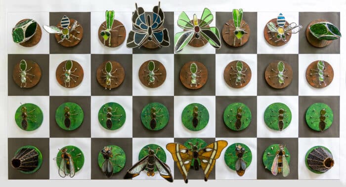 Glass Wings: The Stained Glass Insect Chess Set - Budd Photography